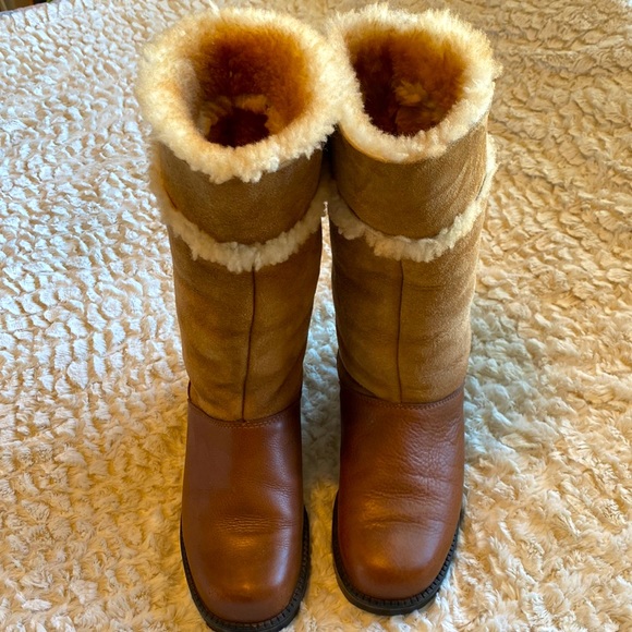 Shoes | Vintage Leather Suede Shearling Lined Boots | Poshmark